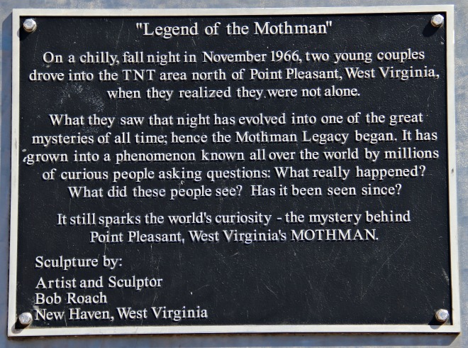 MOTHMAN-MUSEUM-STATUE-PLAQUE | Terror from Beyond the Dave